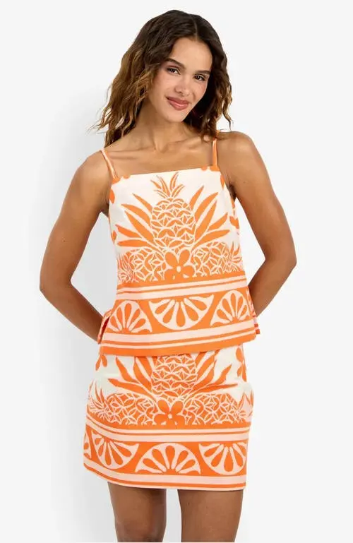 Trina Turk Marita Top - Orange Oasis