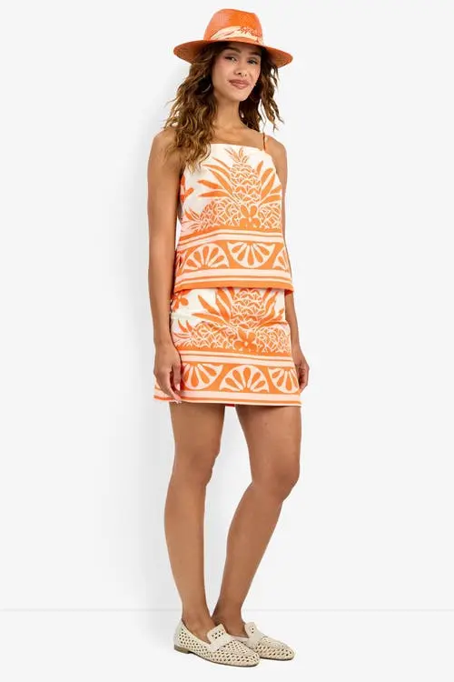 Trina Turk Marita Top - Orange Oasis