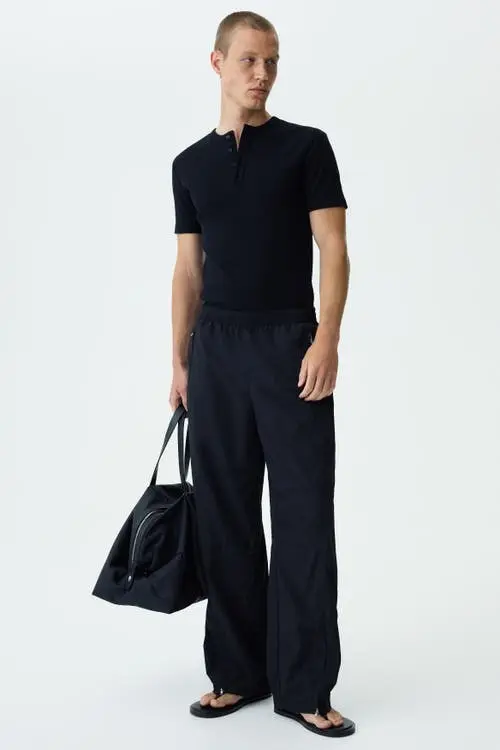 H&m Loose-fit Nylon Track Pants - Black