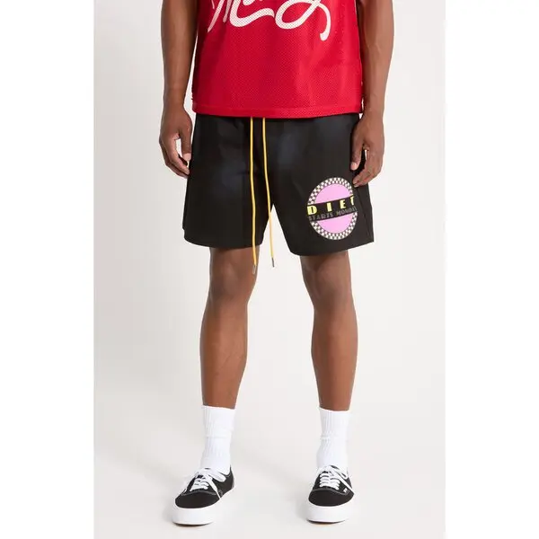 DIET STARTS MONDAY Baja Twill Graphic Cotton Shorts
