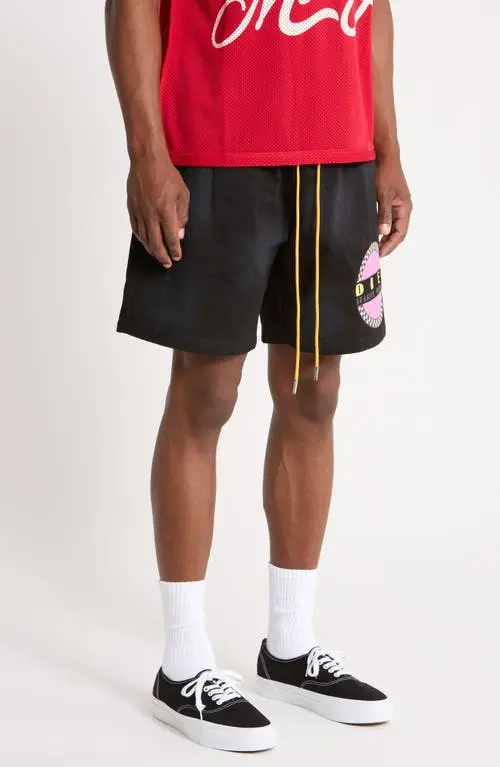 DIET STARTS MONDAY Baja Twill Graphic Cotton Shorts