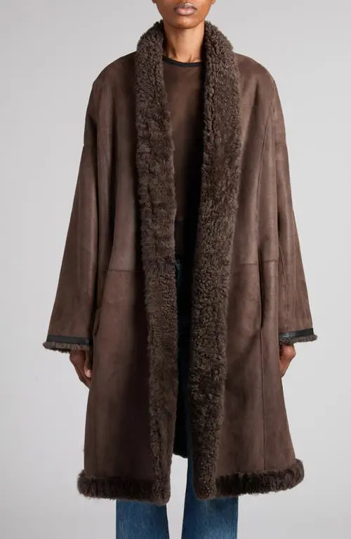 TOM FORD Genuine Shearling Cocoon Coat