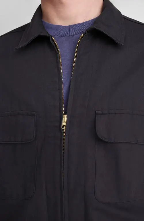 Madewell Zip Front Organic Cotton & Linen Jacket