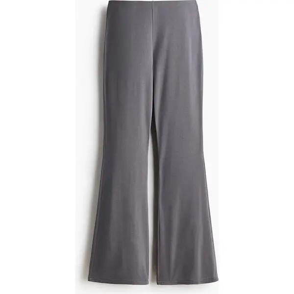 H&m Flared Modal-blend Pants - Dark Gray