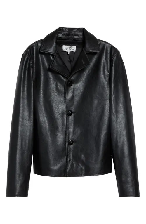 MAISON MARGIELA Faux Leather Jacket - Black