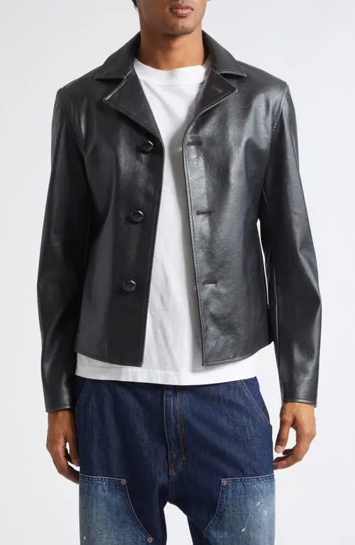 MAISON MARGIELA Faux Leather Jacket - Black