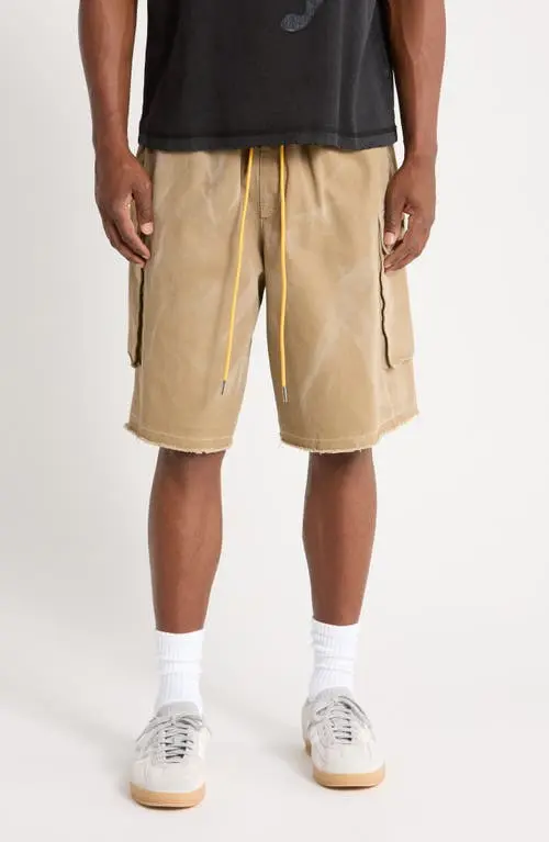 DIET STARTS MONDAY Oversize Cotton Canvas Drawstring Cargo Shorts
