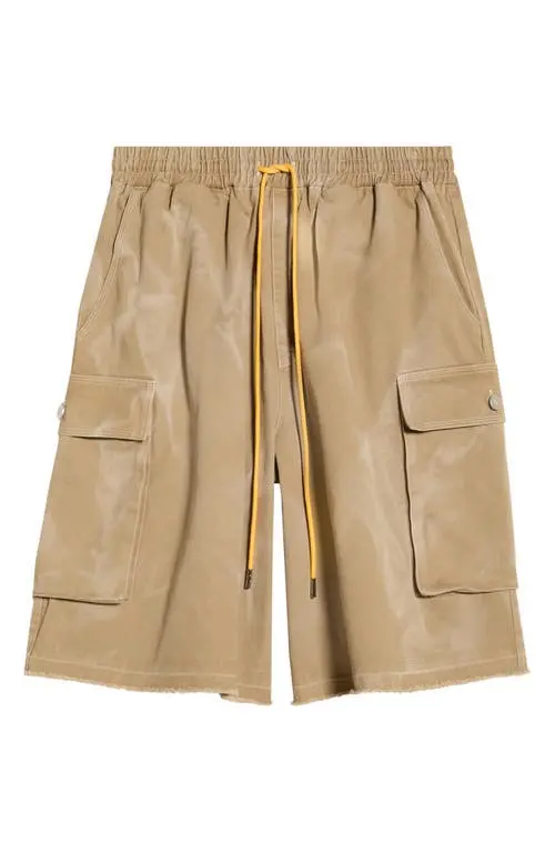 DIET STARTS MONDAY Oversize Cotton Canvas Drawstring Cargo Shorts