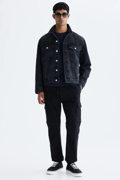H&m Slim-fit Cargo Pants - Black