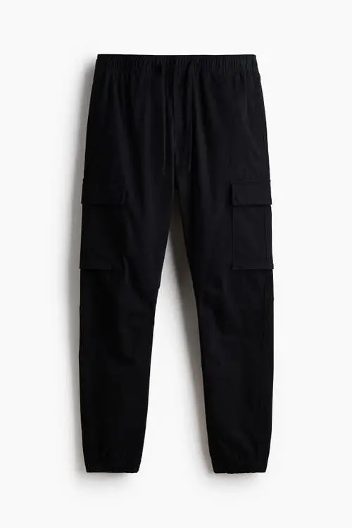 H&m Slim-fit Cargo Pants - Black