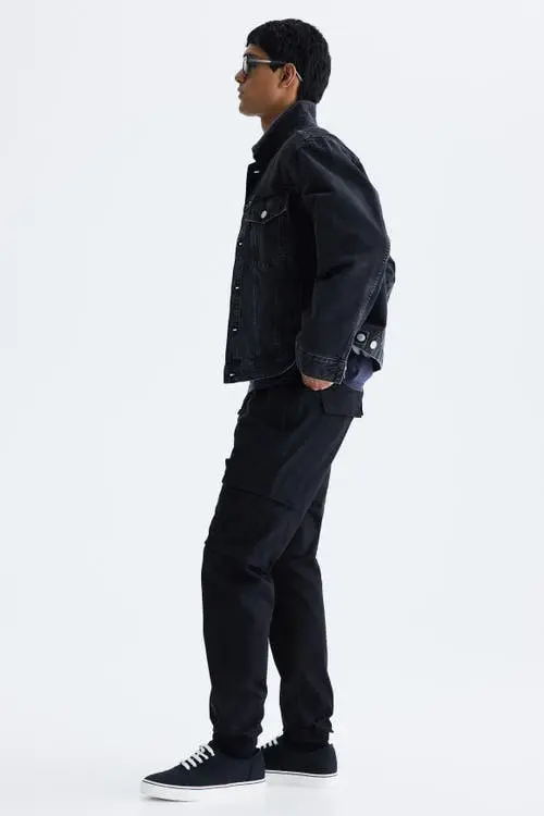 H&m Slim-fit Cargo Pants - Black