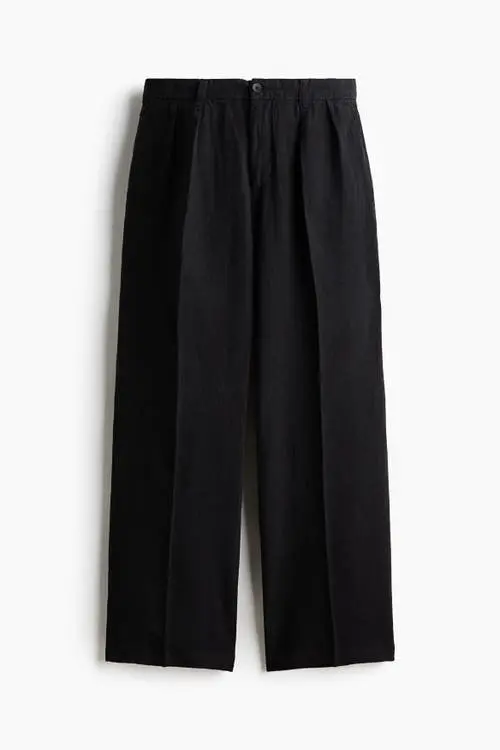 H&M Loose-fit Wide-leg Linen Pants
