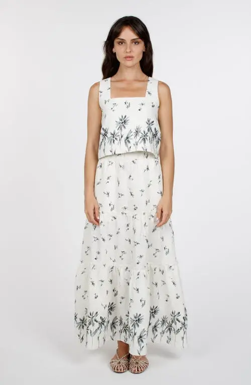 LEISURE LAB Amalfi Tiered Midi Skirt