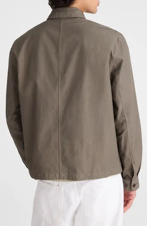 Madewell Zip-up Cotton Twill Jacket With Drawcord Waist
