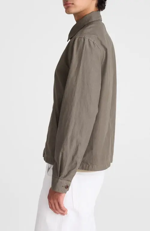 Madewell Zip-up Cotton Twill Jacket With Drawcord Waist
