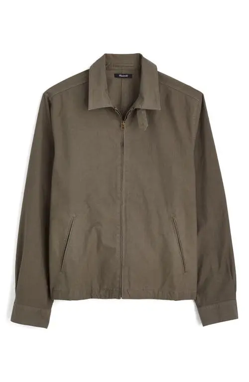 Madewell Zip-up Cotton Twill Jacket With Drawcord Waist