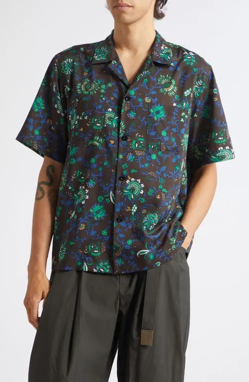 Sacai Floral Print Button-up Shirt