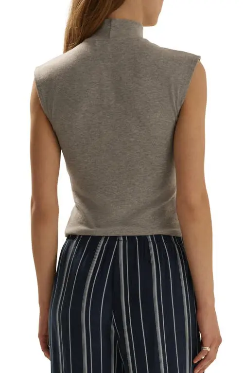 FAVORITE DAUGHTER Heritage Mock Neck Top - Heather Grey