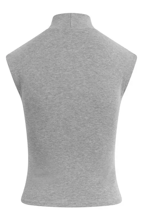 FAVORITE DAUGHTER Heritage Mock Neck Top - Heather Grey