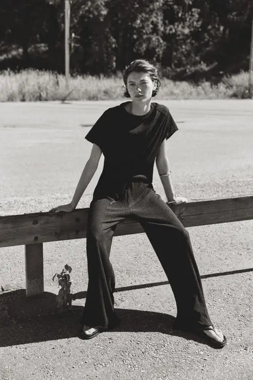 H&m Crinkled Drawstring Pants - Black
