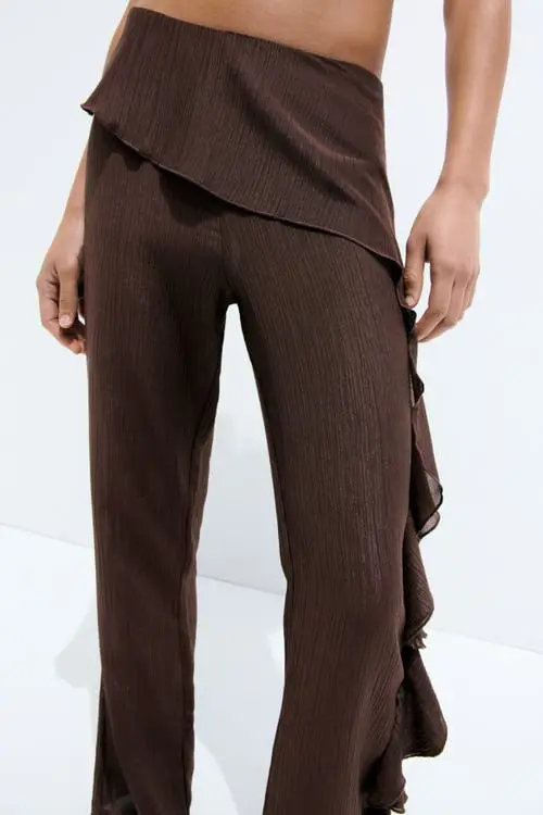 H&m Flounced Crinkled Pants