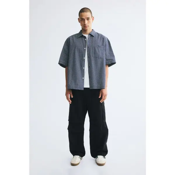 H&M Loose-fit Cargo Pants In Cotton Twill - Black