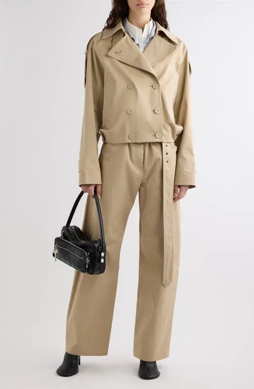 Acne Studios Oleo Crop Gabardine Trench Coat