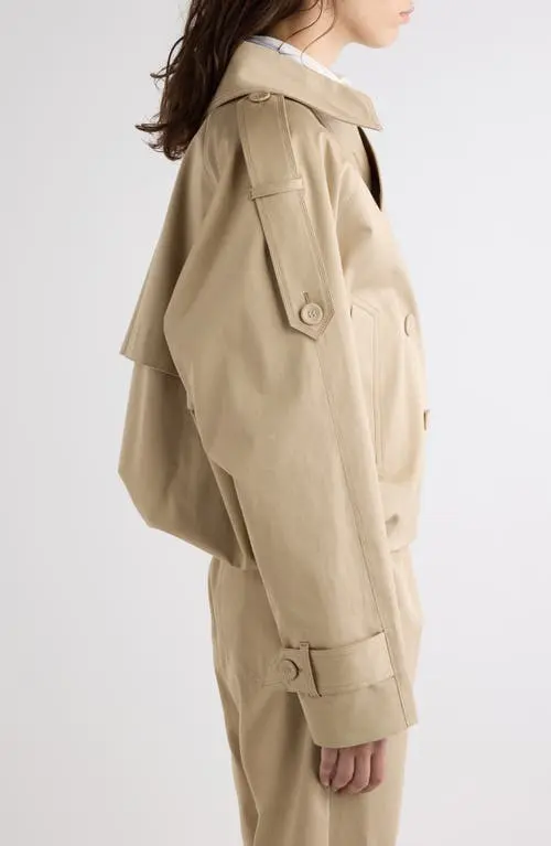 Acne Studios Oleo Crop Gabardine Trench Coat