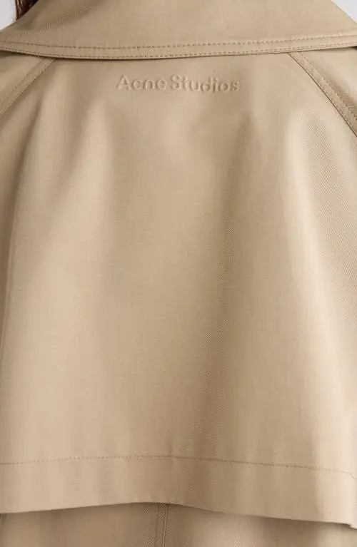 Acne Studios Oleo Crop Gabardine Trench Coat