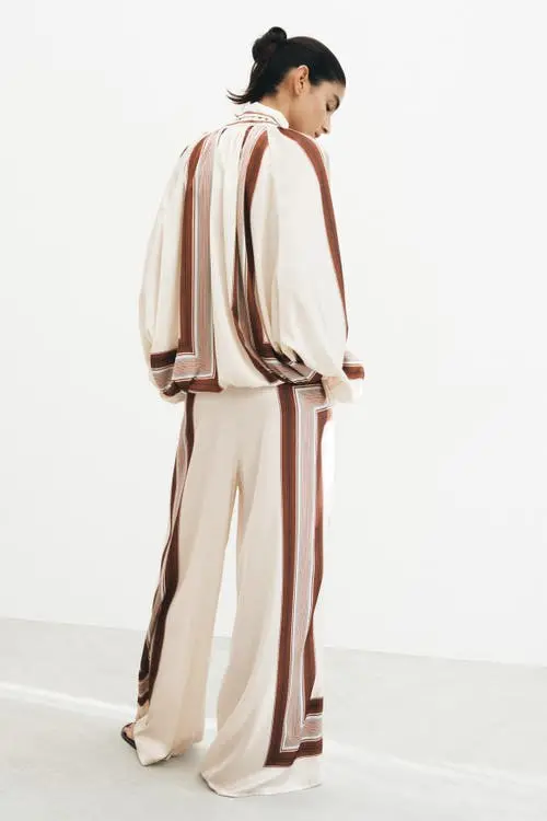 H&m Satin Drawstring Pants