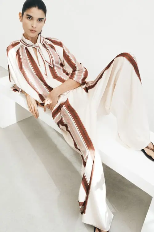 H&m Satin Drawstring Pants
