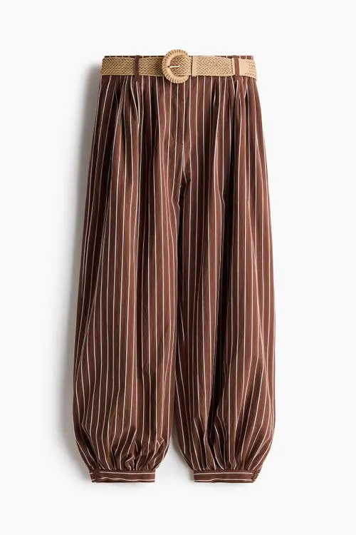 H&m Belted Balloon-leg Pants