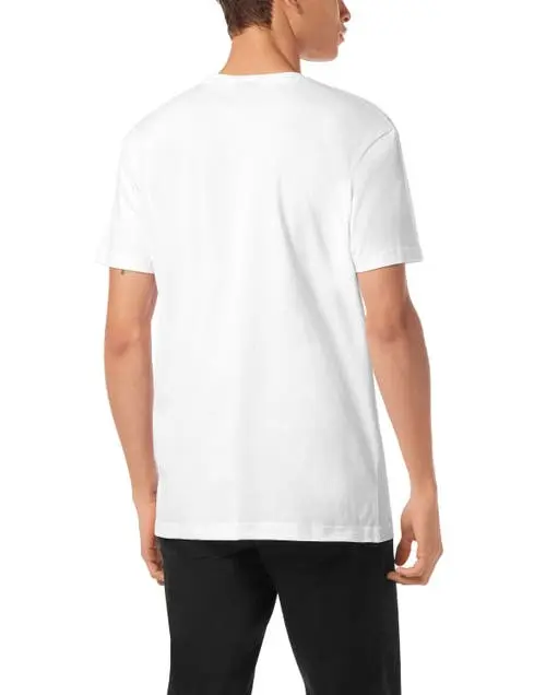 BILLIONAIRE T-shirt Round Neck Flags - White