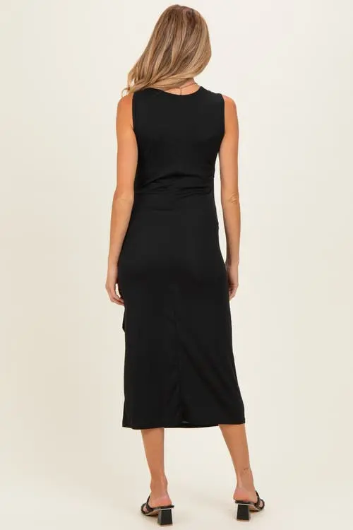 PINKBLUSH Sleeveless Waist Tie Midi Dress