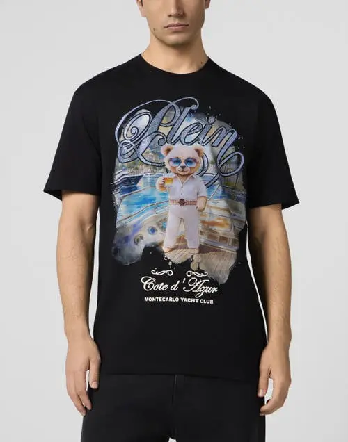 Philipp Plein Round Neck T-shirt Teddy Yachting - Black