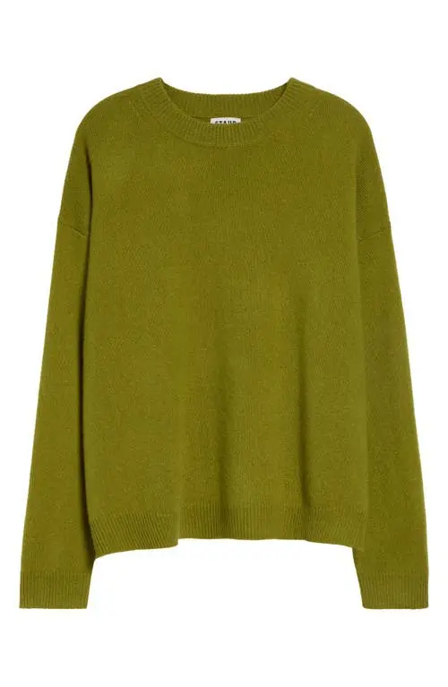 Staud Serrano Relax Fit Cashmere Crewneck Sweater - Pear
