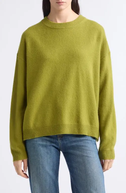 Staud Serrano Cashmere Relaxed Fit Crewneck Sweater - Pear