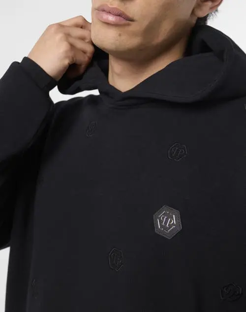 Philipp Plein Embroidered Hoodie Sweatshirt Monogram Monogram