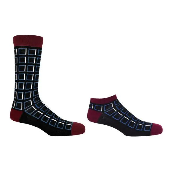 PEPER HAROW - MADE IN ENGLAND Cube Luxury Crew & Trainer Men’s Socks Bundle