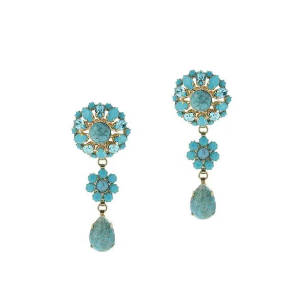 OTAZU Oceana Earclips With Swarovski Crystals