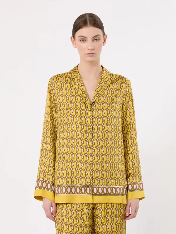 Max Mara Printed Silk Shirt