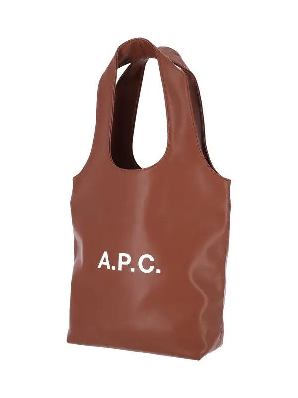 A.p.c. Ninon" Tote Bag With Logo Print - Brown