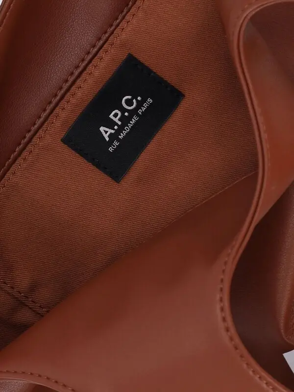 A.p.c. Ninon" Tote Bag With Logo Print - Brown