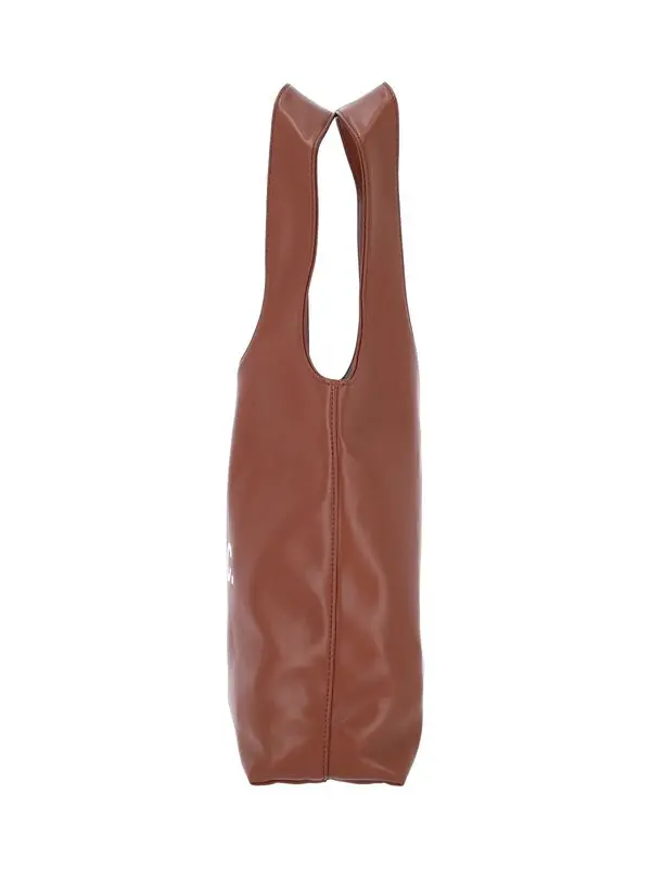 A.p.c. Ninon" Tote Bag With Logo Print - Brown