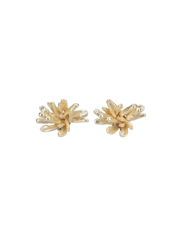 Phoebe Philo Maison Margiela -plated Brass Earrings With Multicolor Zircons
