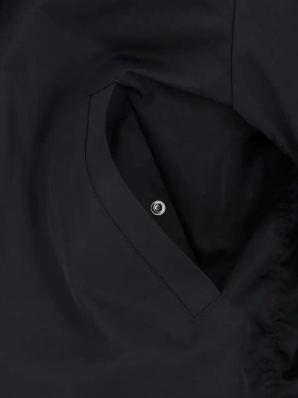 Bottega Veneta Nylon And Cotton Jacket With Woven Lambskin Collar