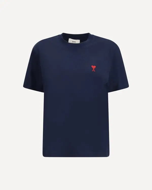 AMI Paris Logo T-hirt - Blue