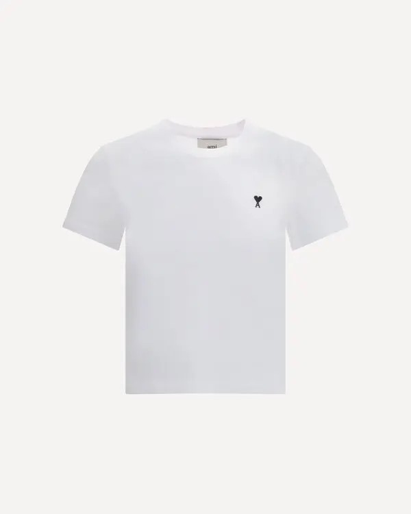 AMI Paris De Coeur Cropped T-shirt