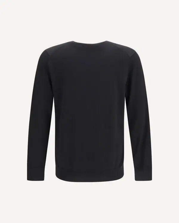 Loro Piana Virgin Wool Crew Neck Sweater - Black