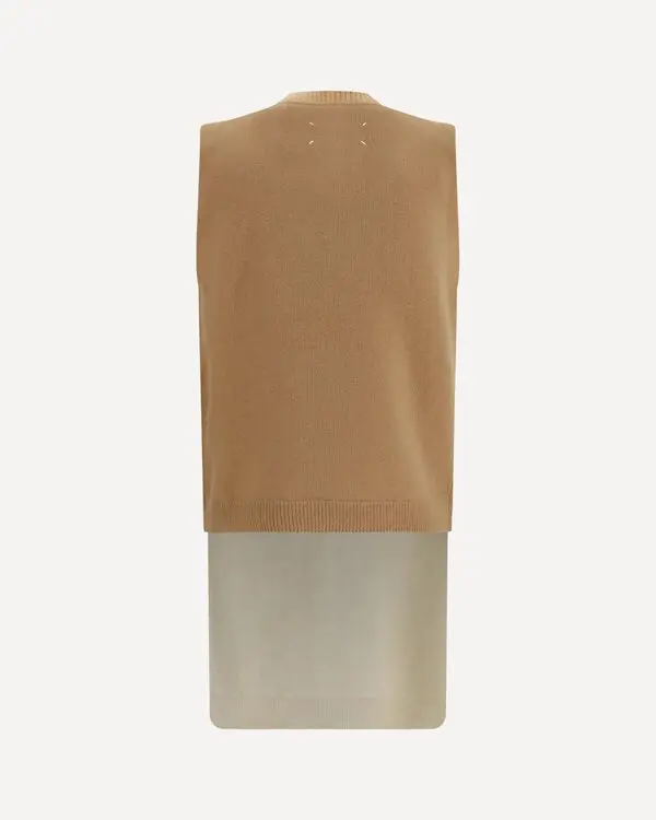 MAISON MARGIELA Double-layer Wool Knit Vest Feale